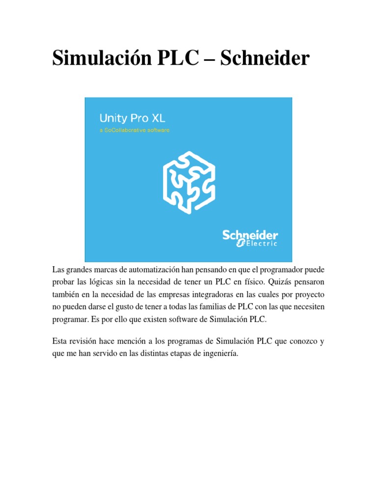 Simuladores Schneider | PDF | Controlador lógico programable ...