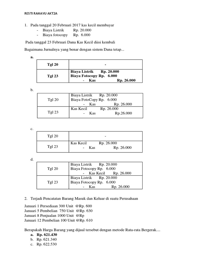 Resti Rahayu (Full Akuntansi) | PDF