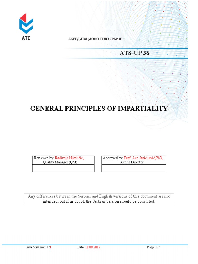 Impartiality Procedure | PDF | Risk | Risk Management