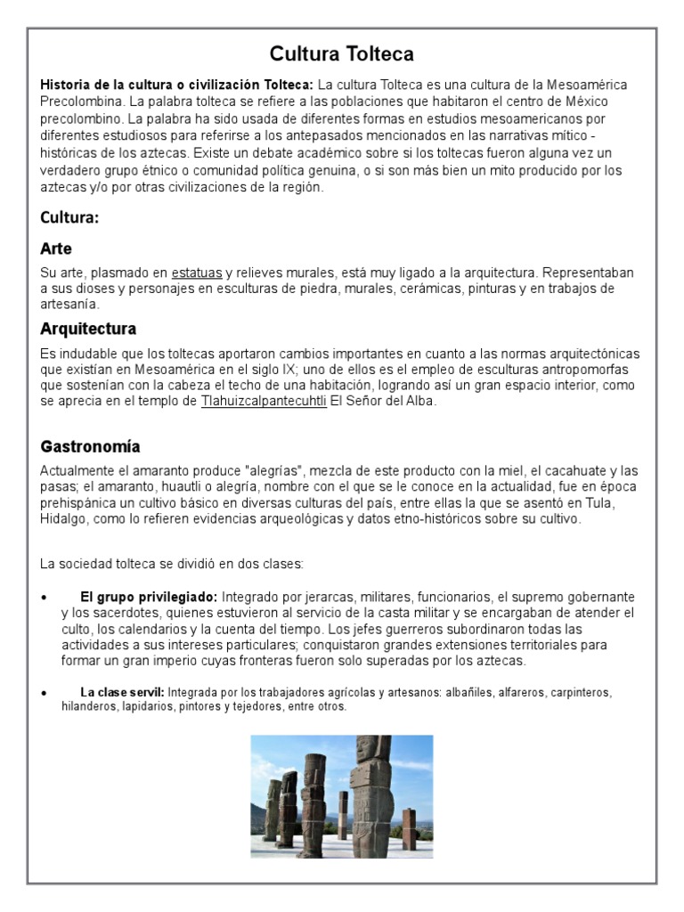 Cultura Tolteca | PDF