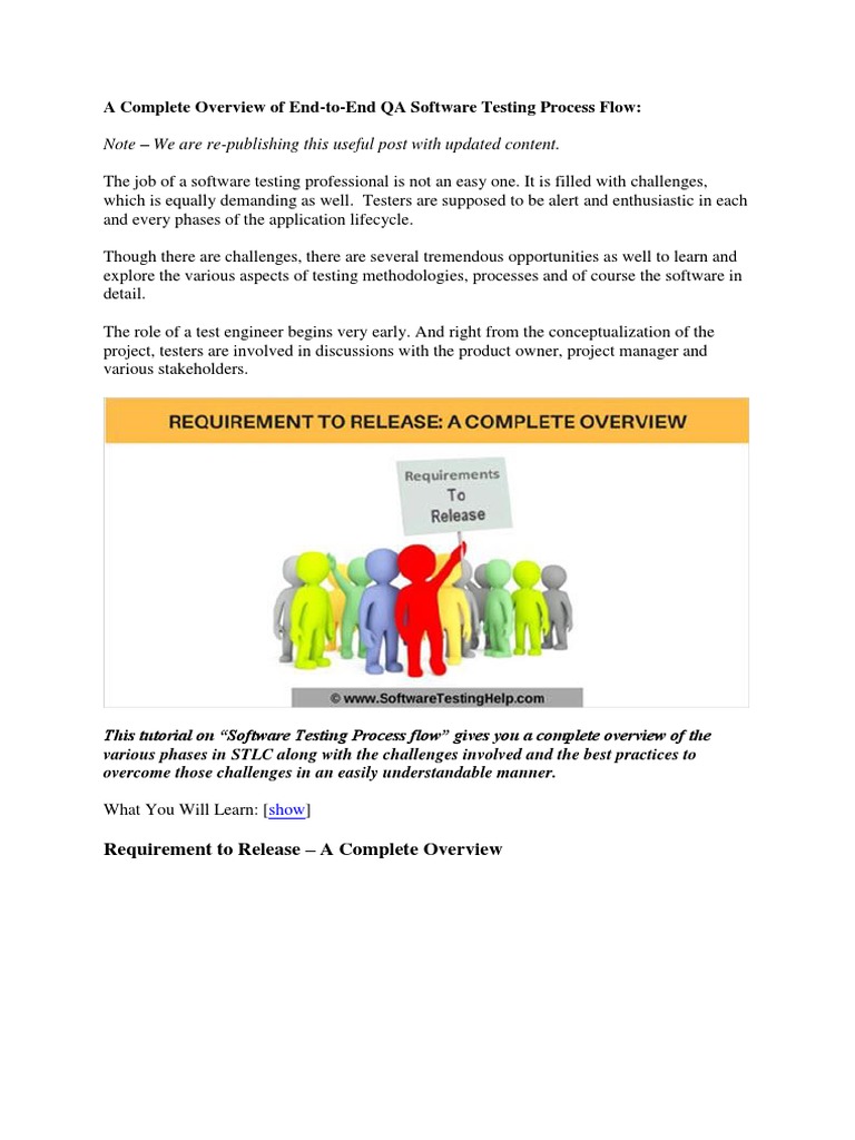 Practical QA Process Flow | PDF | Software Testing | Information ...