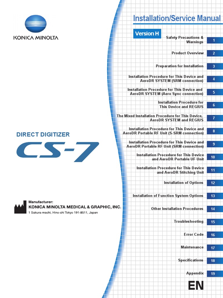 KONICA MINOLTA CS7 Installation & Service Manual | PDF | Wireless ...