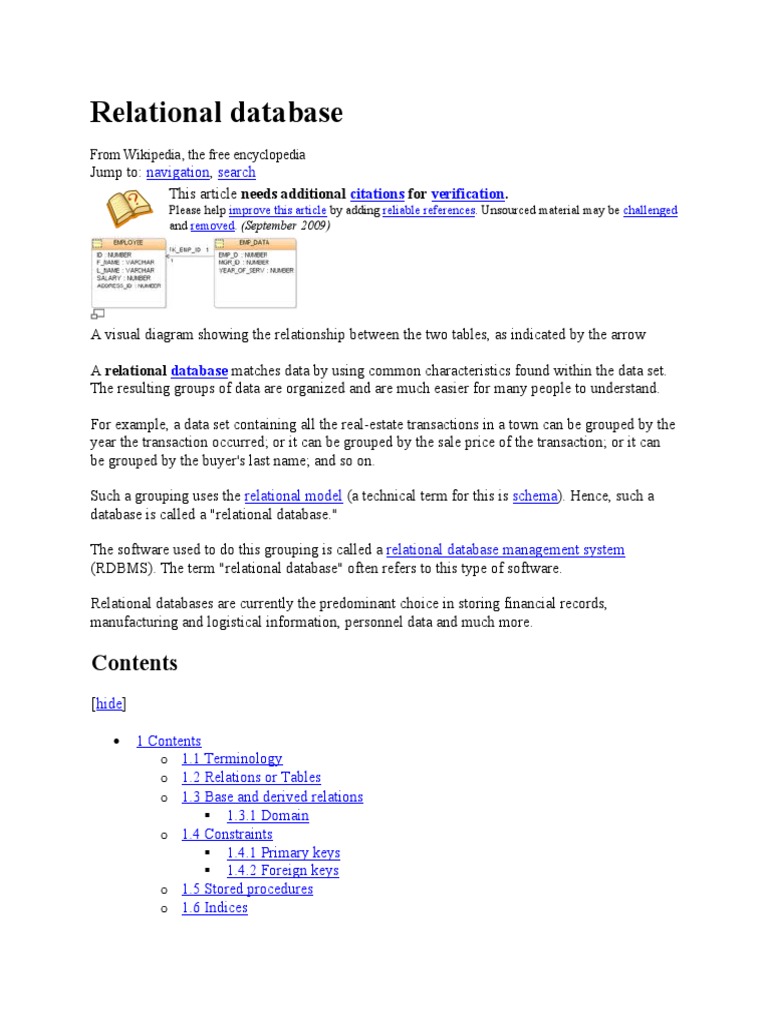 Relational Database: Citations Verification | PDF | Data Management | Relational Database