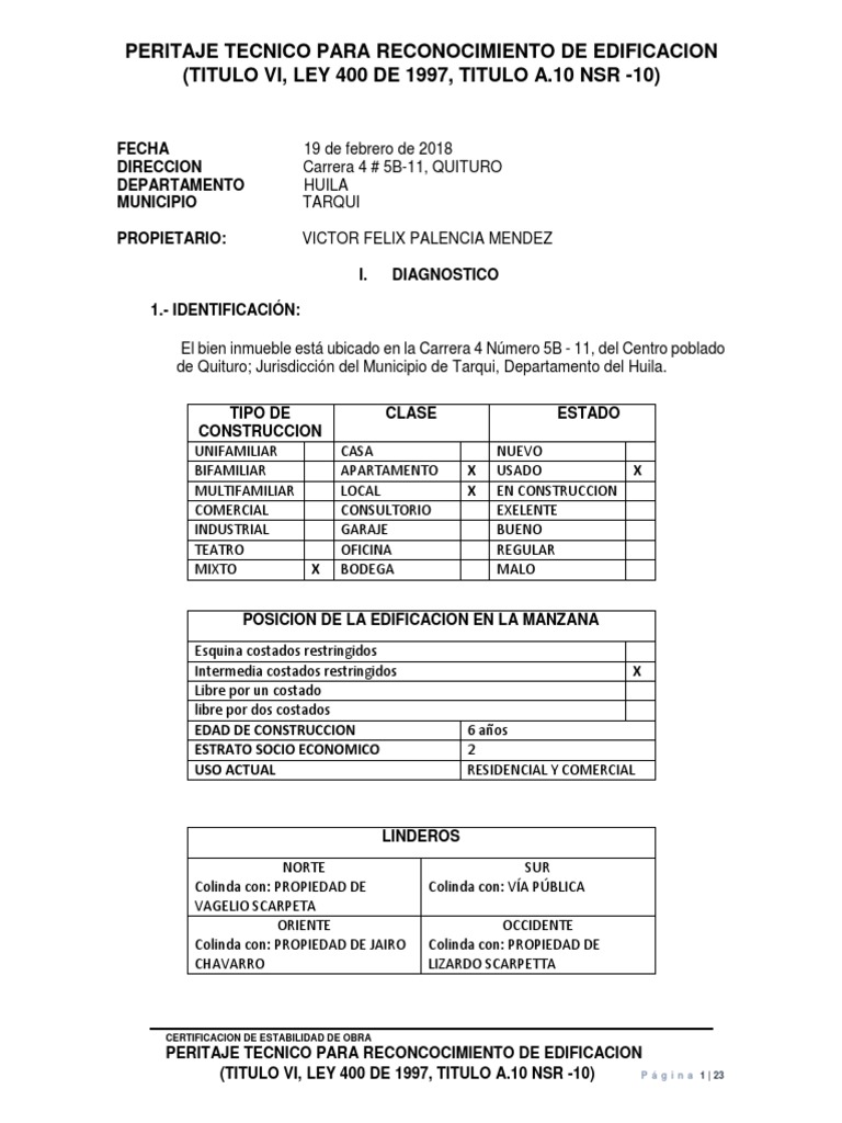 Peritaje Técnico | Fundación (Ingeniería) | Hormigón
