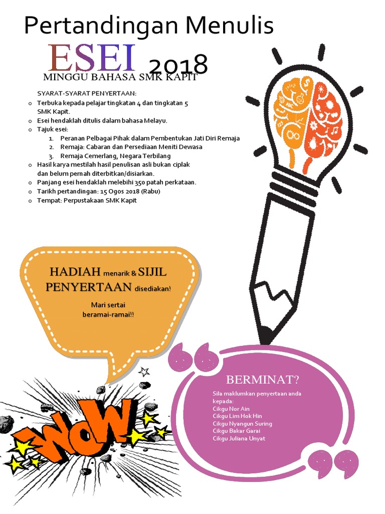 Iklan Pertandingan Menulis Esei | PDF