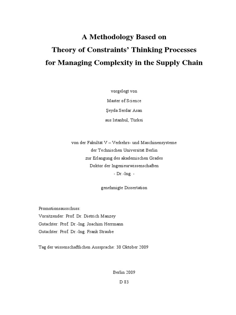 A Methodology Based On Theory of Constraints' Thinking Processes ...