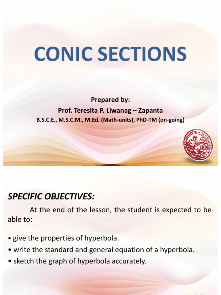 Conic Sections - Hyperbola | PDF | Cartesian Coordinate System | Manifold