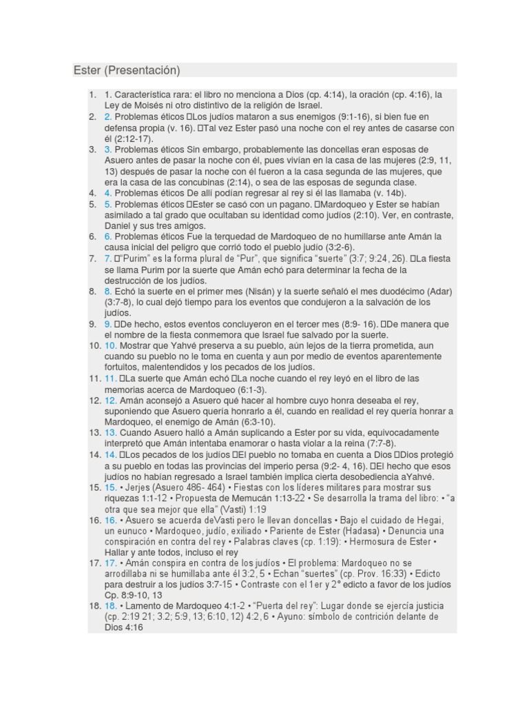 Ester | PDF | Libro de Ester | Libros de la Biblia hebrea