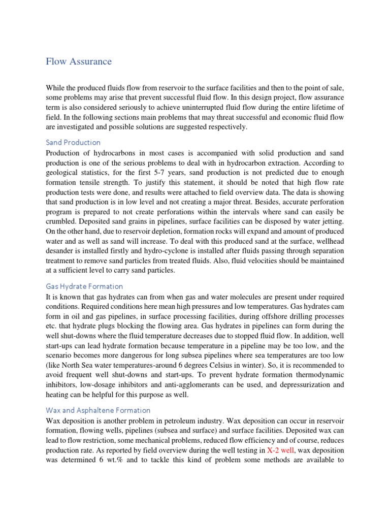 Flow Assurance: Sand Production | Download Free PDF | Petroleum ...