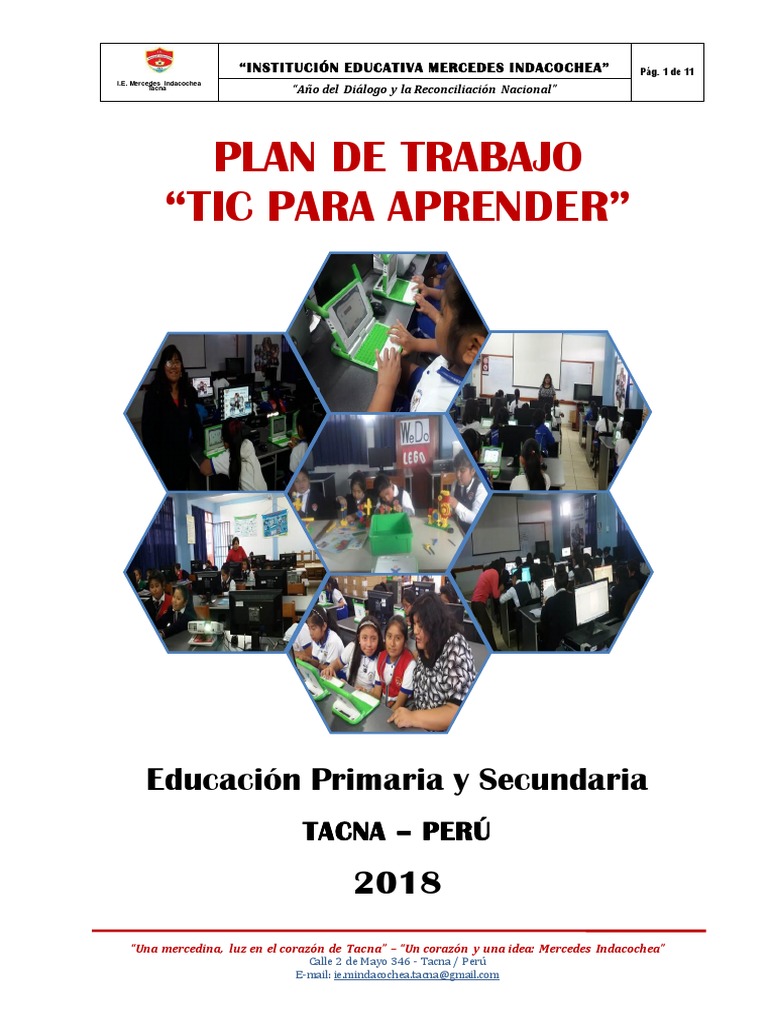 Plan de Trabajo-AIP-2018 - IE Mercedes Indacochea | Descargar gratis ...
