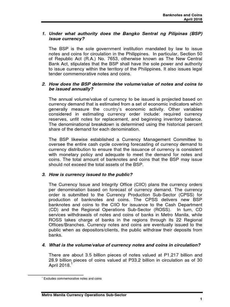 BSP Circular No. 537 Series of 2006 | PDF | Legal Tender | Banknote