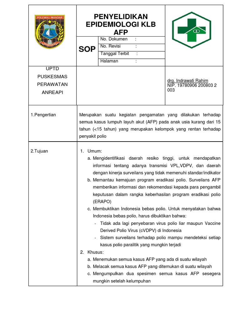 10.0.0. Sop Afp | PDF
