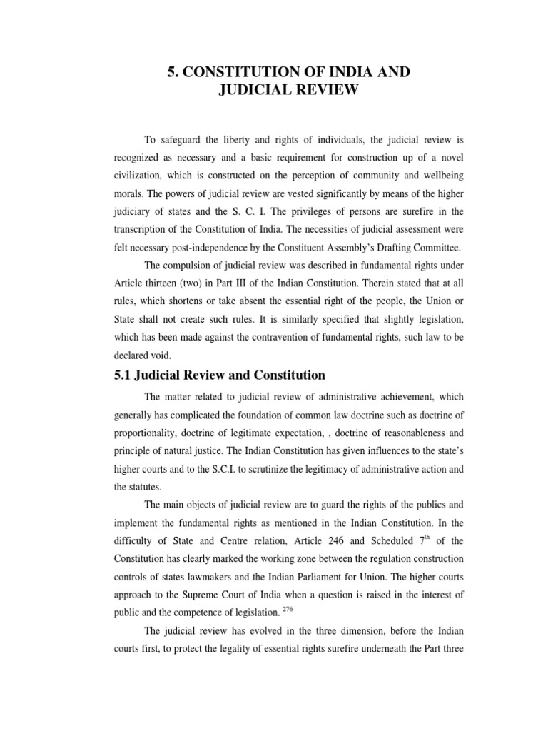 Constitution of India and Judicial Review | PDF | Supreme Courts ...