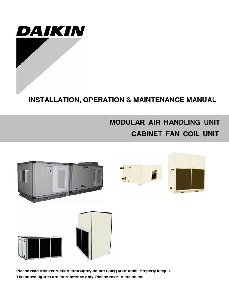 Iom Daikin Ahu DDM Fuw DDW | PDF | Duct (Flow) | Power Supply