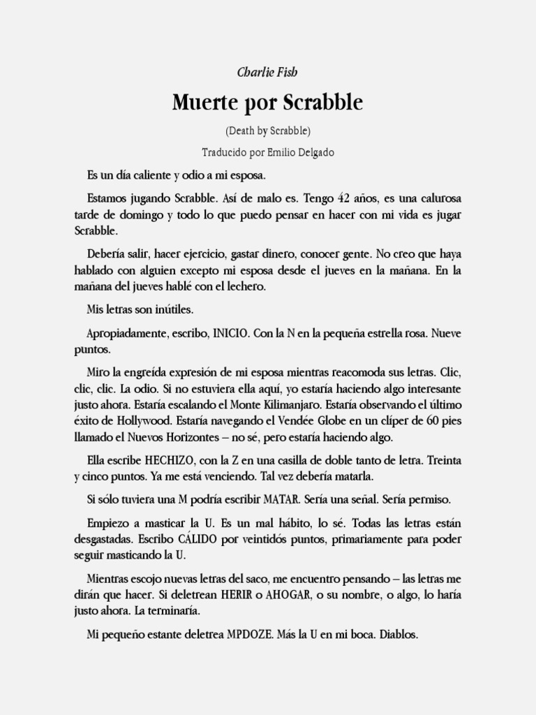 Muerte Por Scrabble (Death by Scrabble) | PDF | Ocio | Deportes