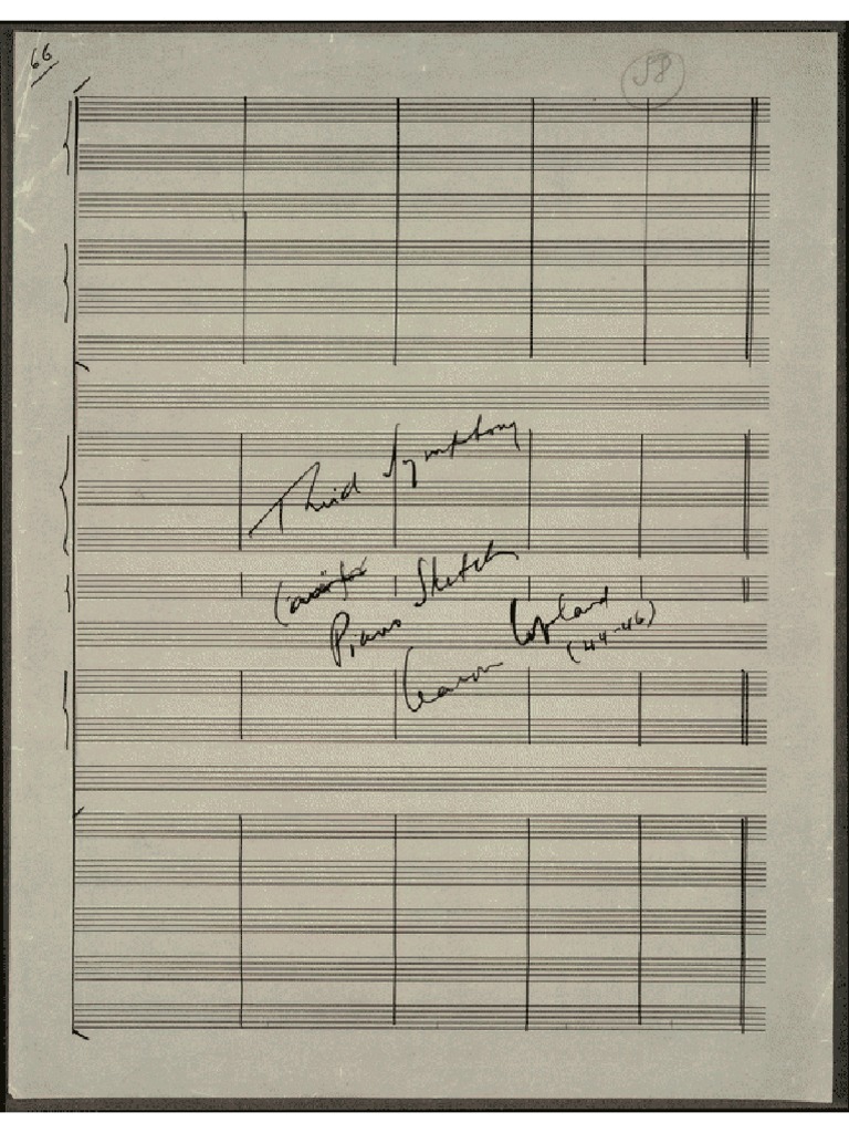 3rd Symphony Copland Autograph Score PDF | PDF