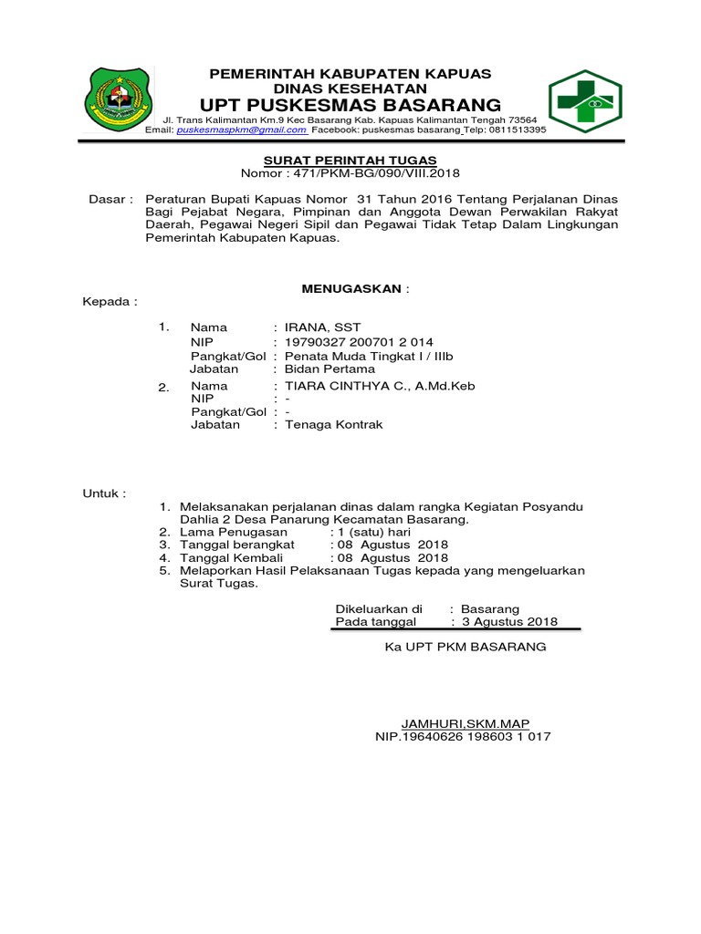 KOP Surat Tugas MR | PDF