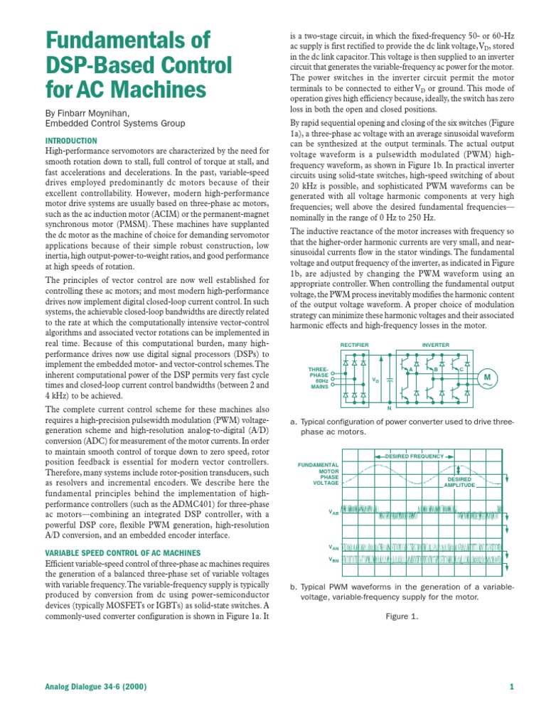 Fundamentals of DSP-Based Control For AC Machines: by Finbarr Moynihan ...