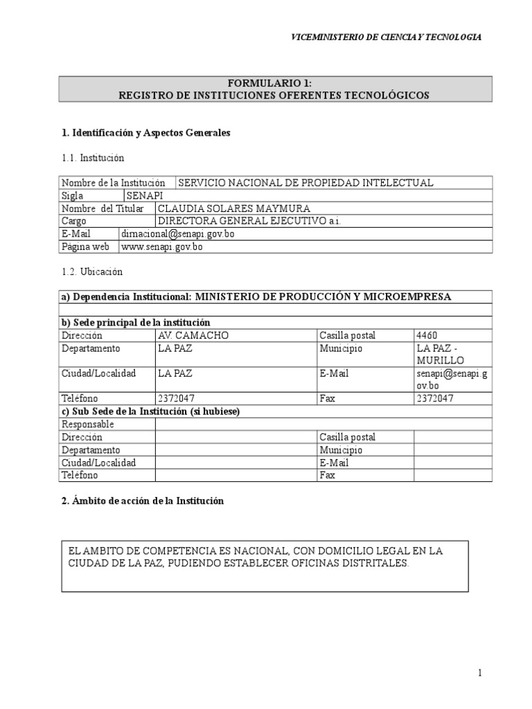 SENAPI: Registro y Funciones en Propiedad Intelectual | PDF | Derechos ...