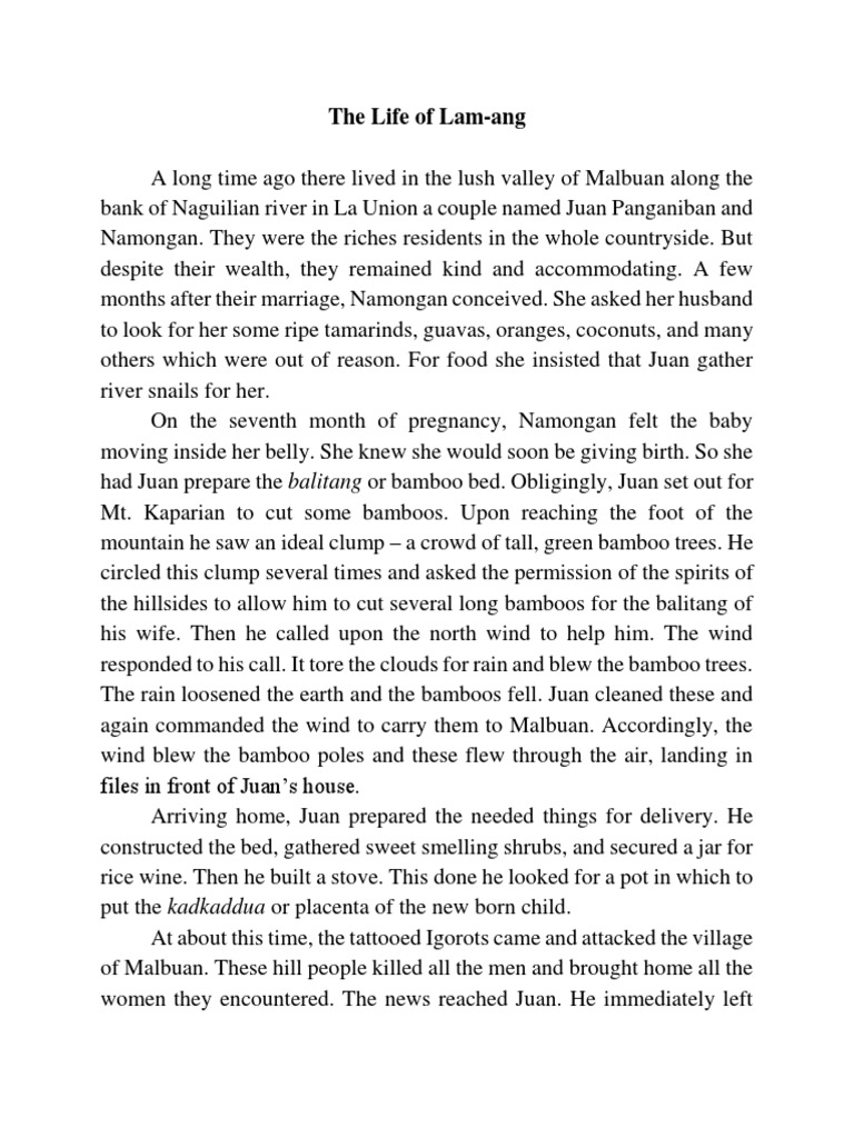 The Life of Lam-Ang | PDF | Bamboo