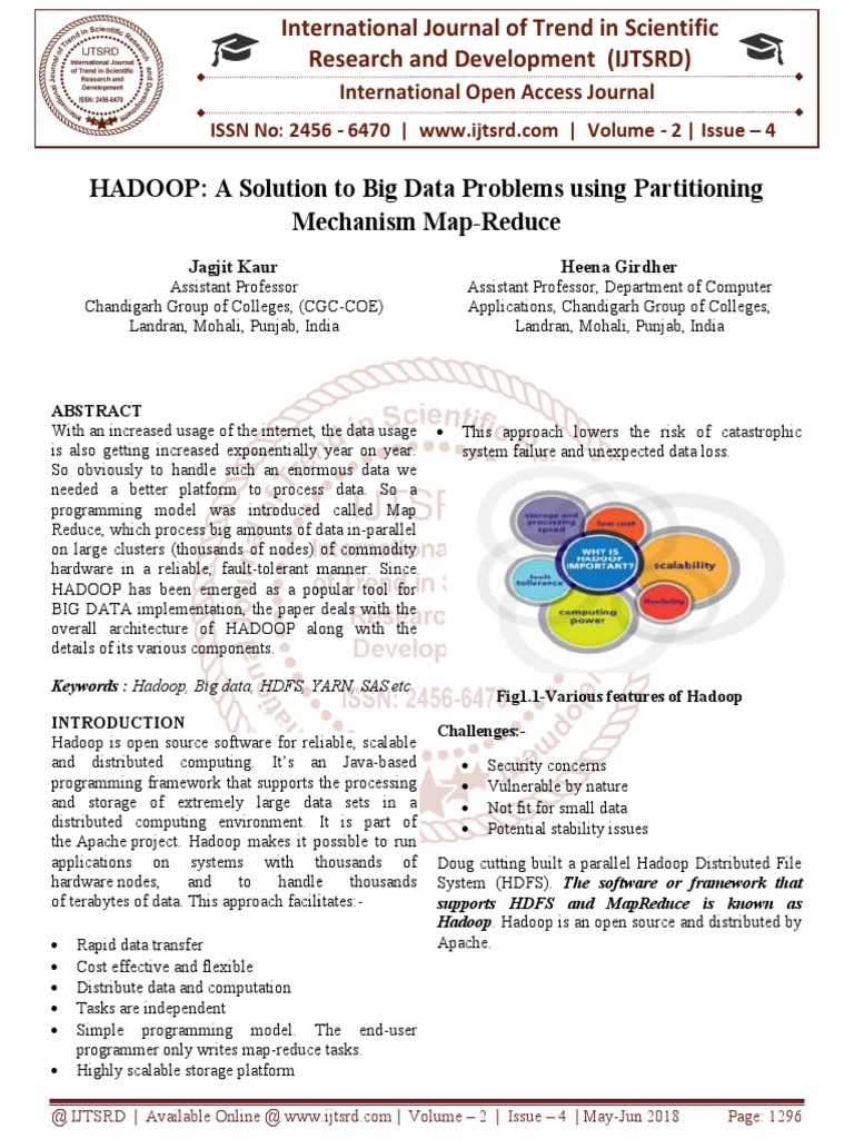 HADOOP: A Solution To Big Data Problems Using Partitioning Mechanism ...