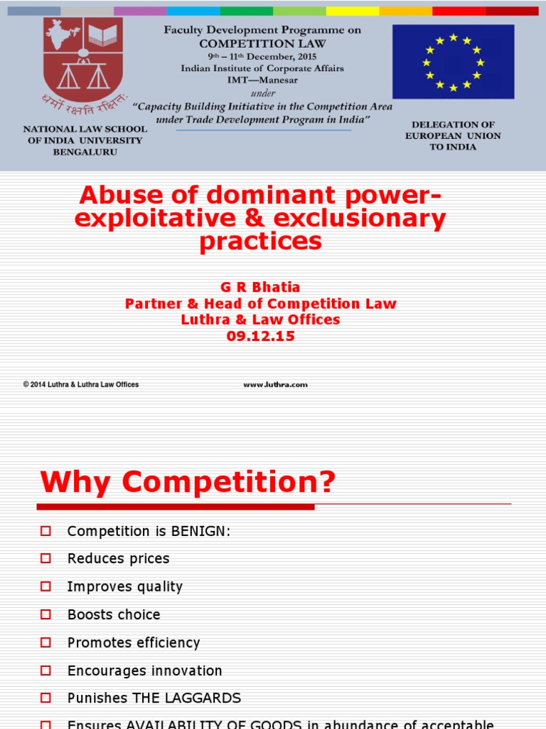 Abuse of Dominant Position | PDF | Competition Law | Monopoly