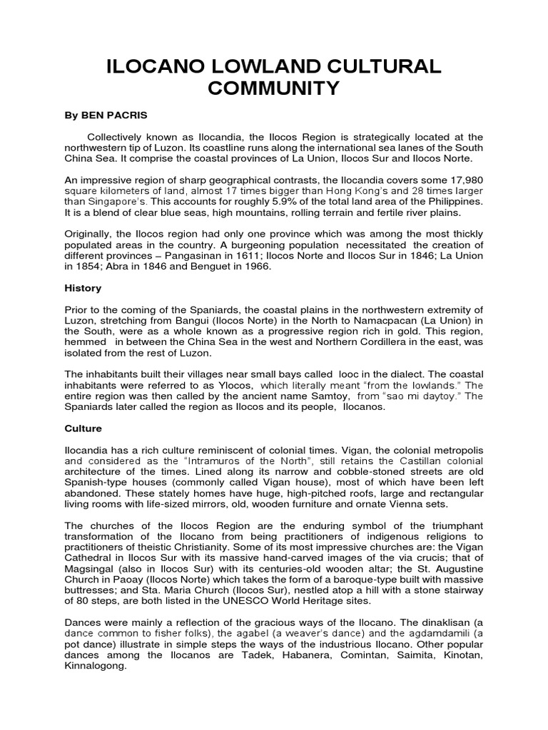 Ilocano Culture | PDF
