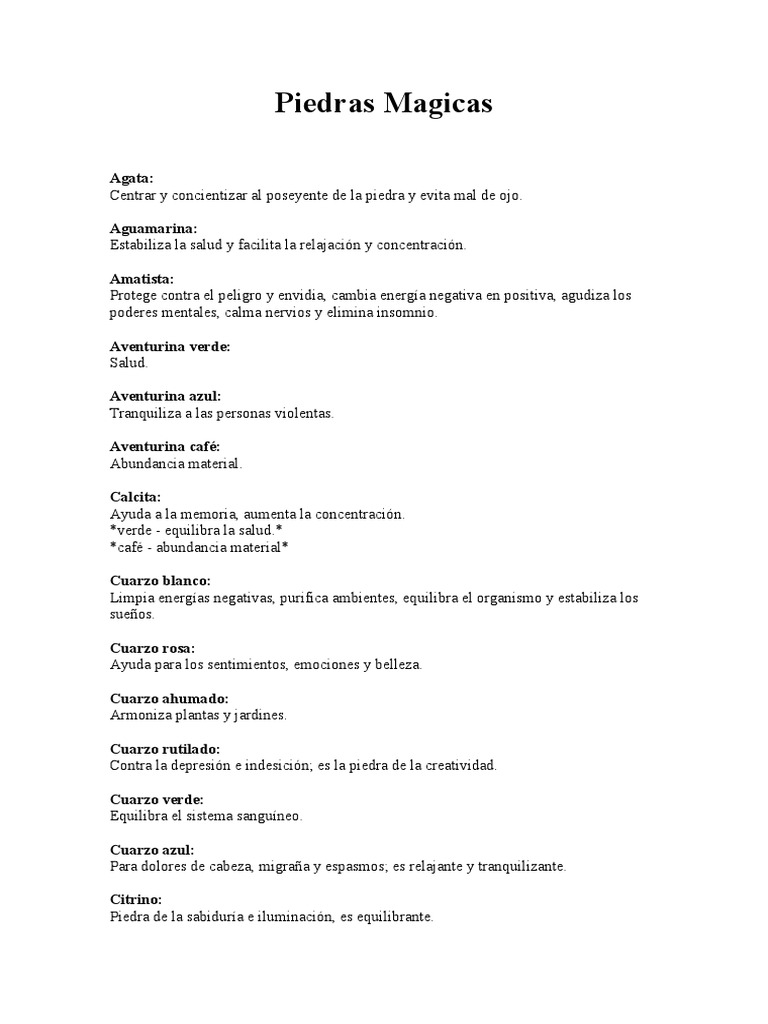 Piedras Magicas | PDF