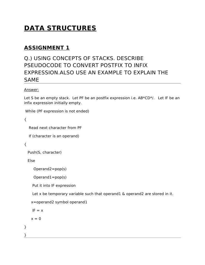 Data Structures: Assignment 1 | PDF