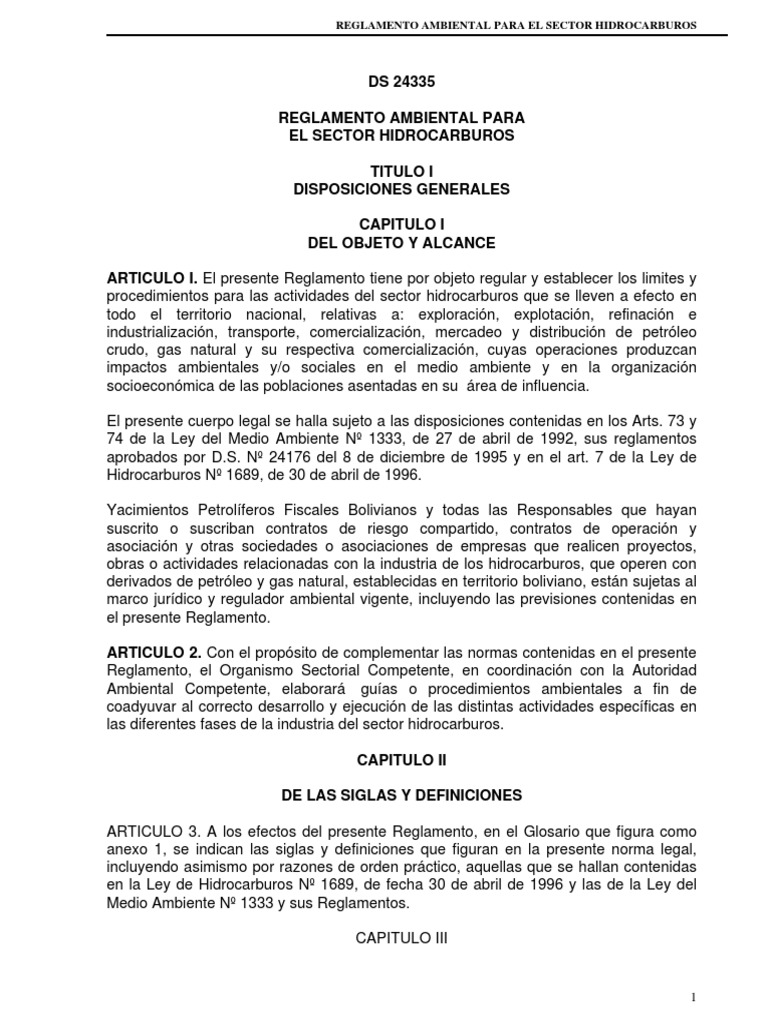 Reglamento Ambiental Hidrocarburos | PDF | Residuos | La contaminación del agua