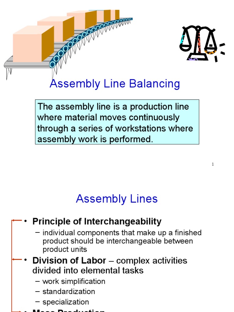 Assembly Line Balancing | PDF | Division Of Labour | Operations Management
