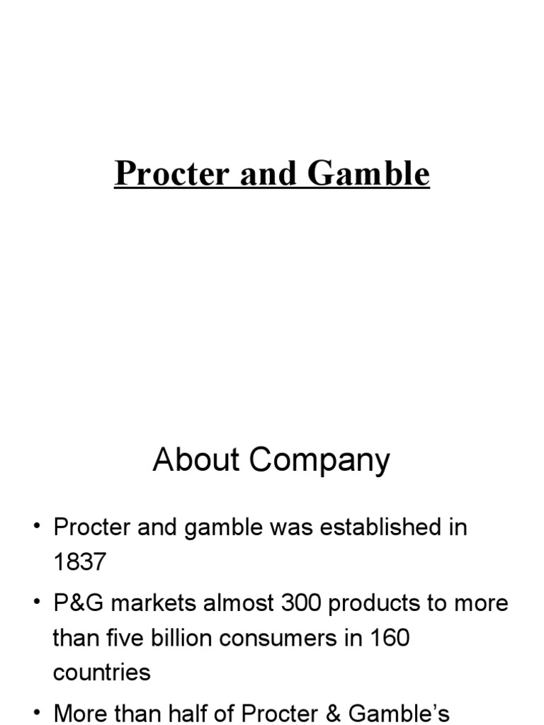 Procter and Gamble | PDF | Procter & Gamble | Brand