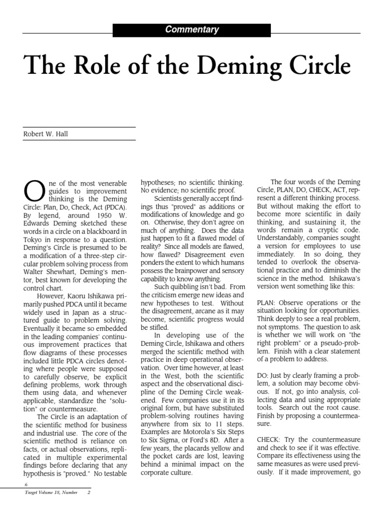 Deming Circle PDF | PDF | Scientific Method | Science And Technology