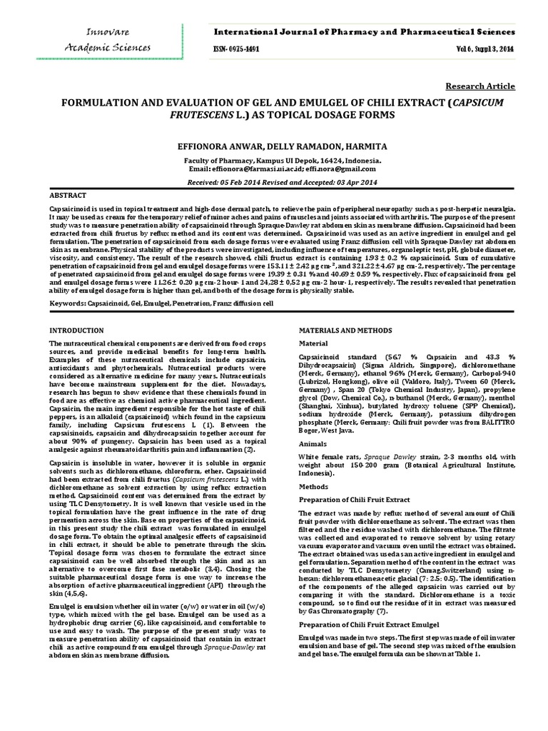 7.formulation and Evaluation of Lycopene Emulgel | PDF | Topical ...