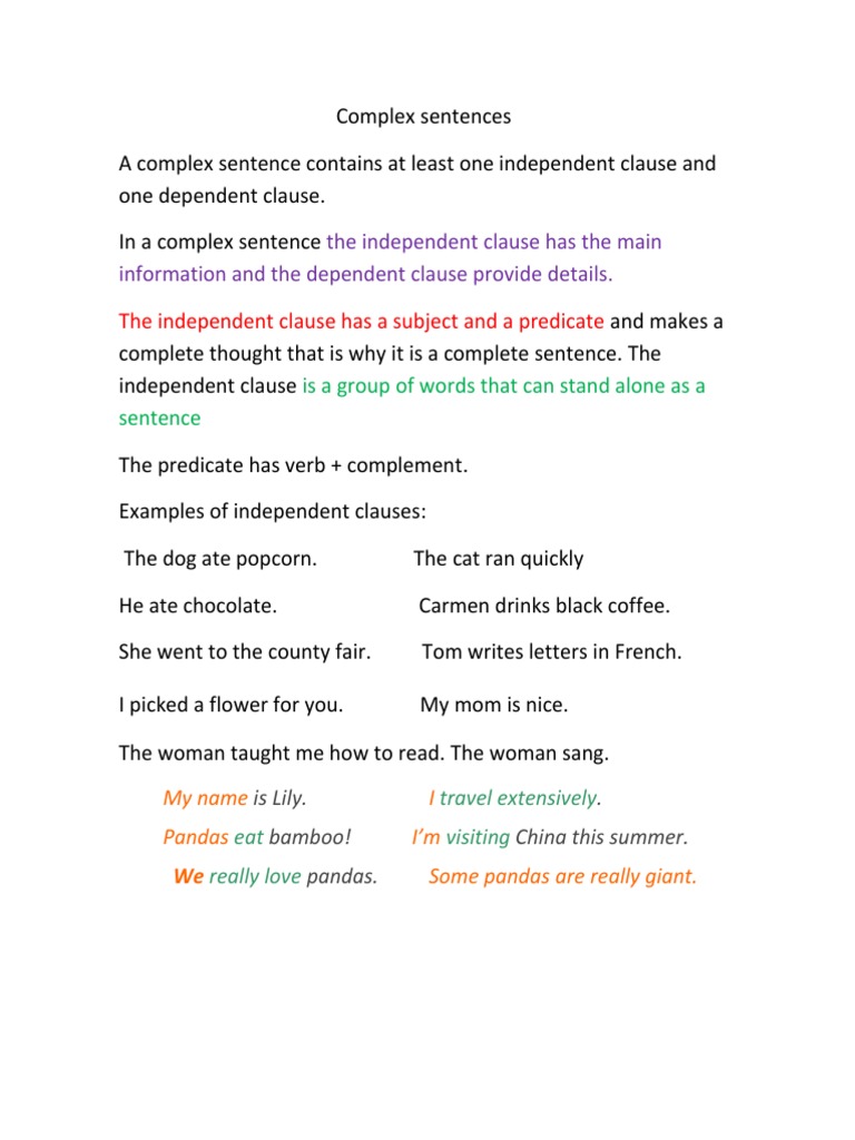 A Comprehensive Explanation of Complex, Compound-Complex, and Dependent ...