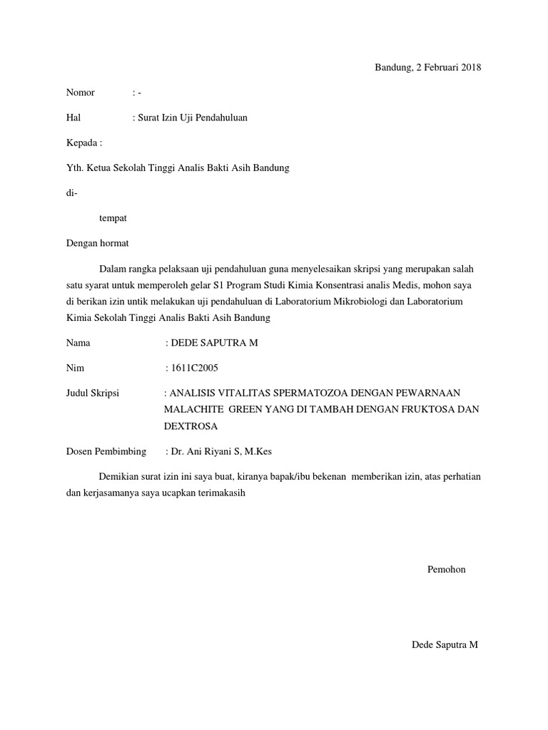 Contoh Surat UP | PDF