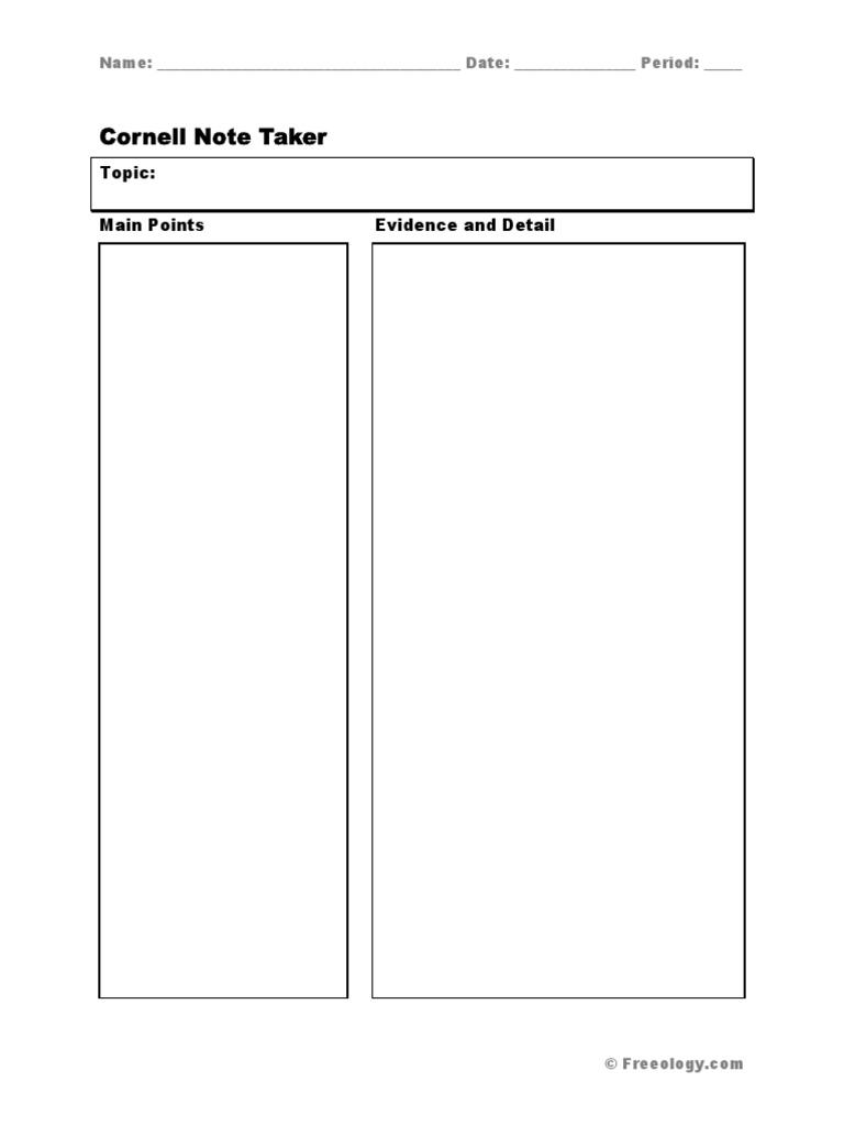 Cornell Note Taker | PDF