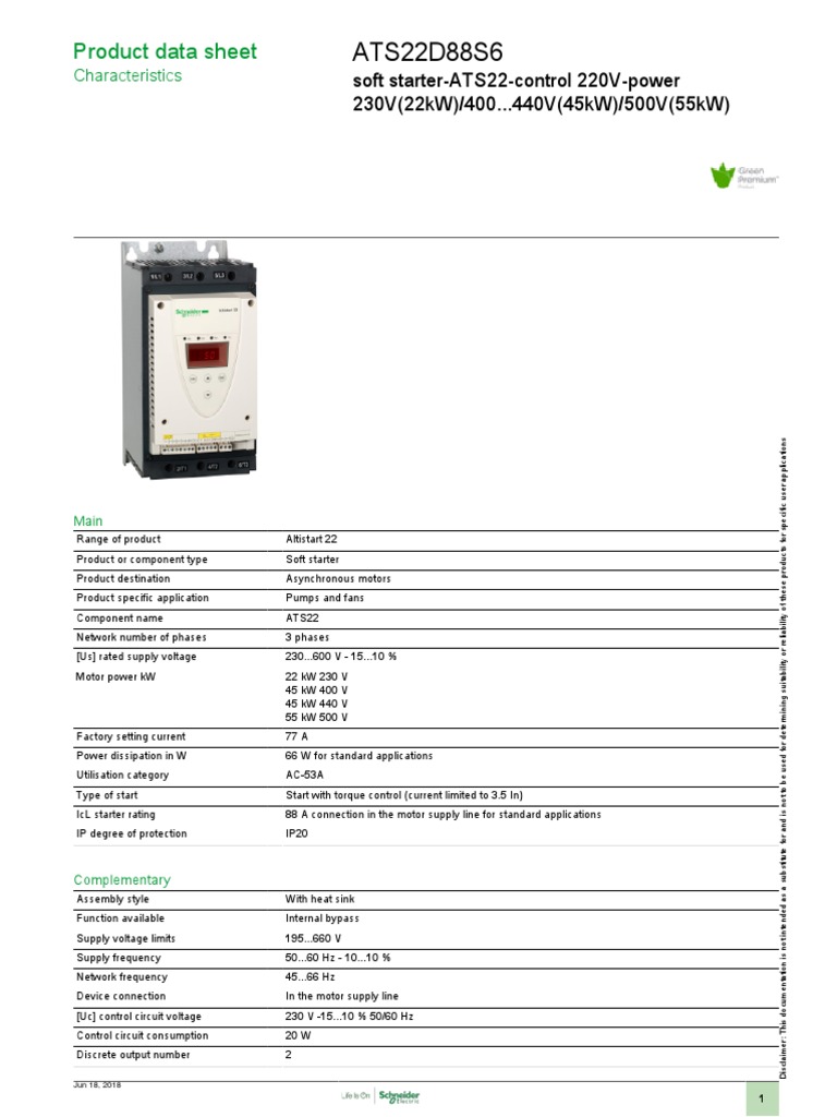 Altistart 22 Soft Starter Overview | PDF | Relay | Electrical Wiring