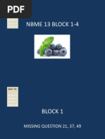 NBME 11 BLOCK 1-4 (With Answers) | PDF | Medical Specialties | Genetics