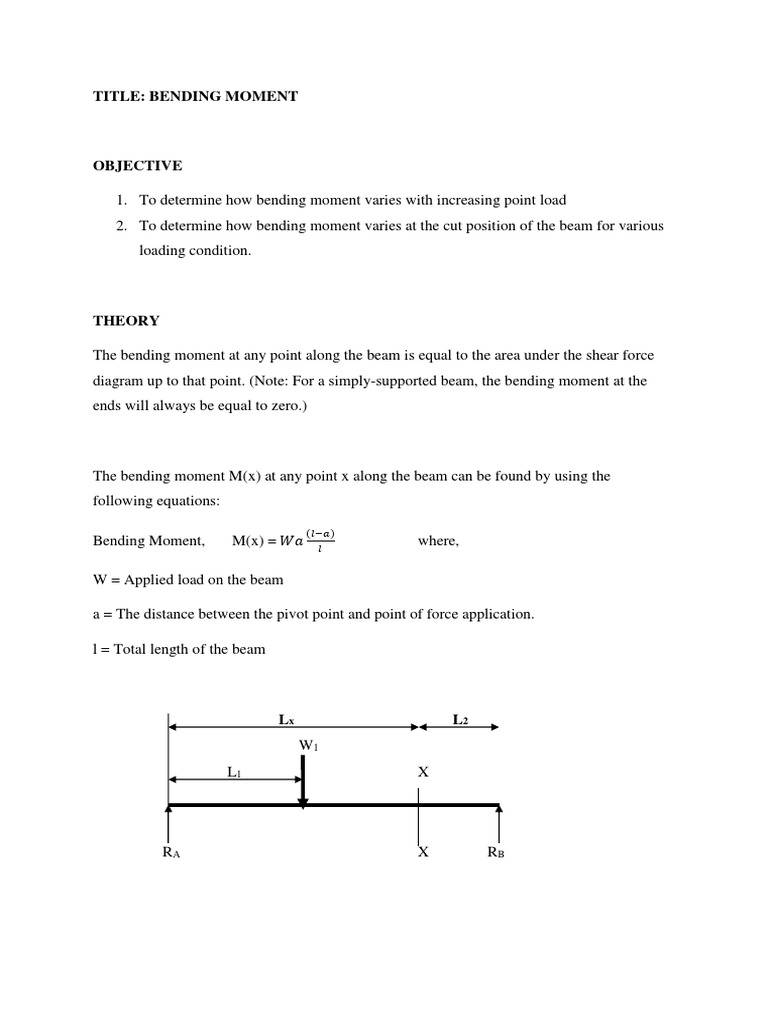 Bending Moment Lab Sheet Proposal Bending | PDF | Bending | Beam ...