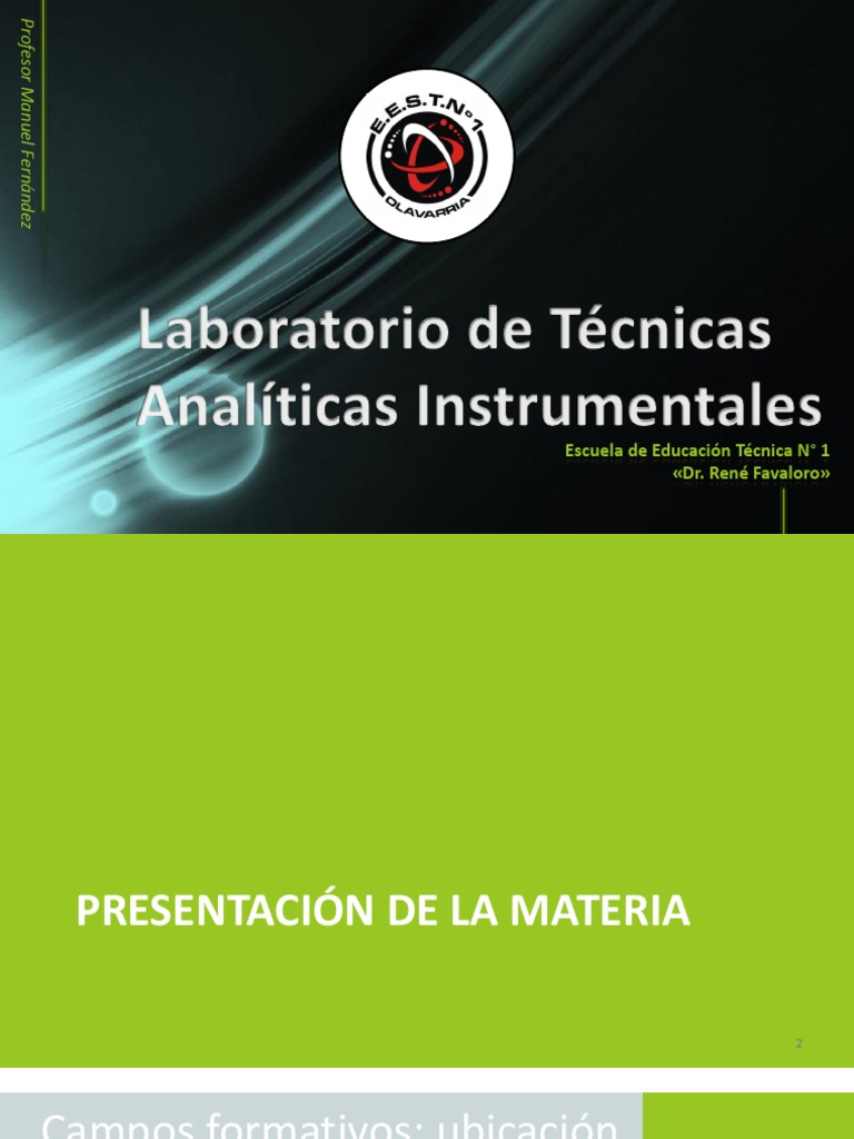 Laboratorio de Técnicas Analíticas Instrumentales | PDF | Químico ...