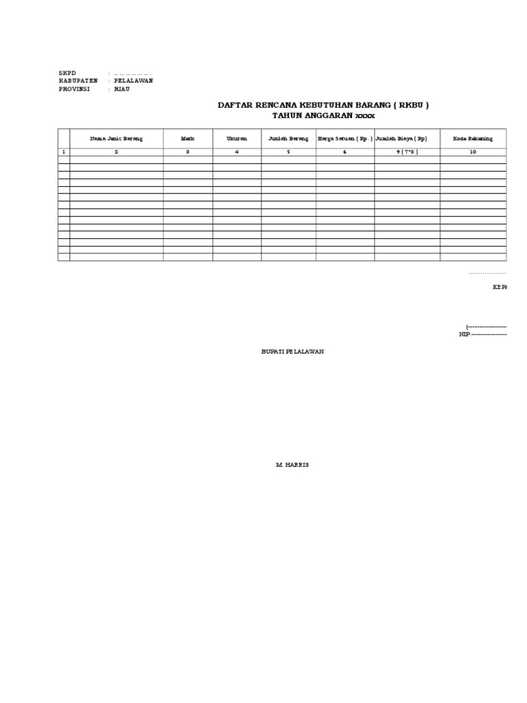 Form Inventaris - 2 | PDF
