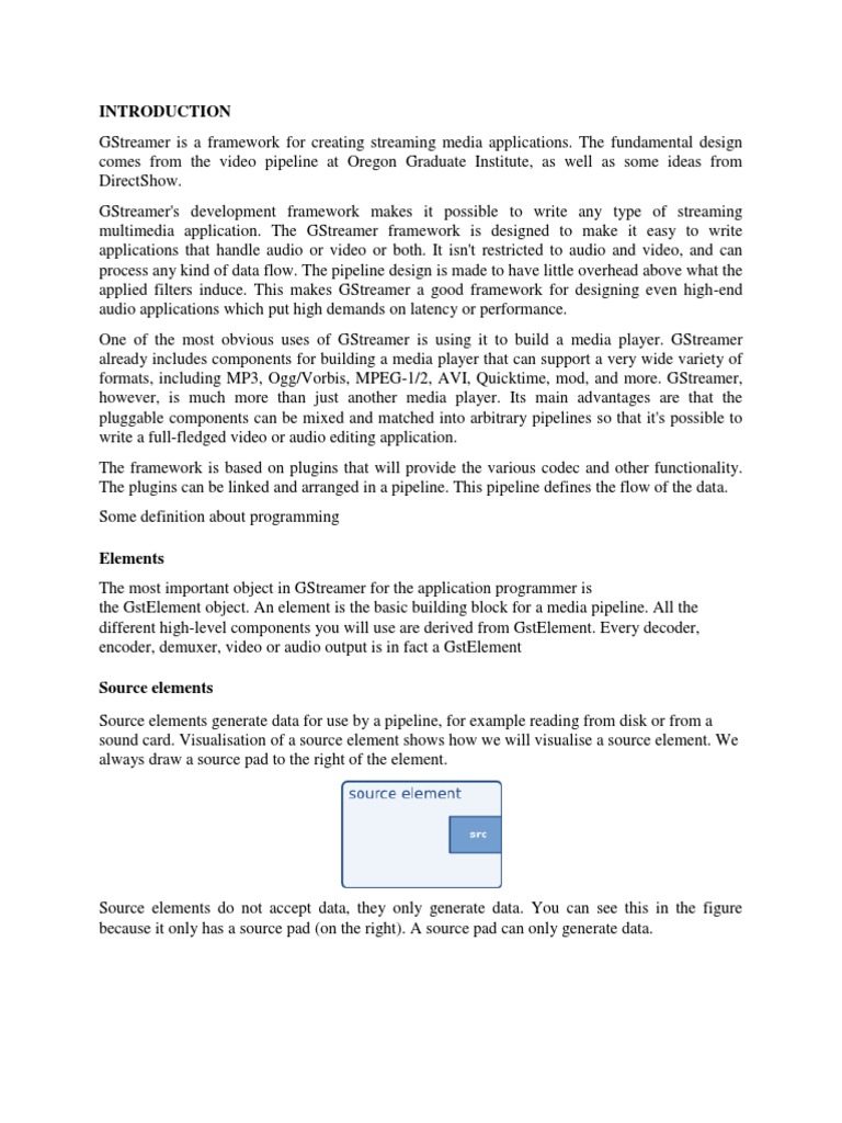 Gstreamer Introduction | PDF | Codec | Server (Computing)