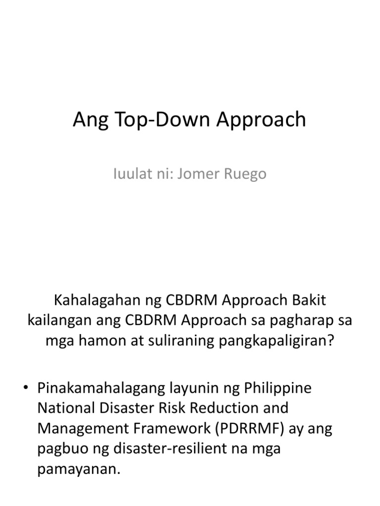 Ang Top Down Approach | PDF