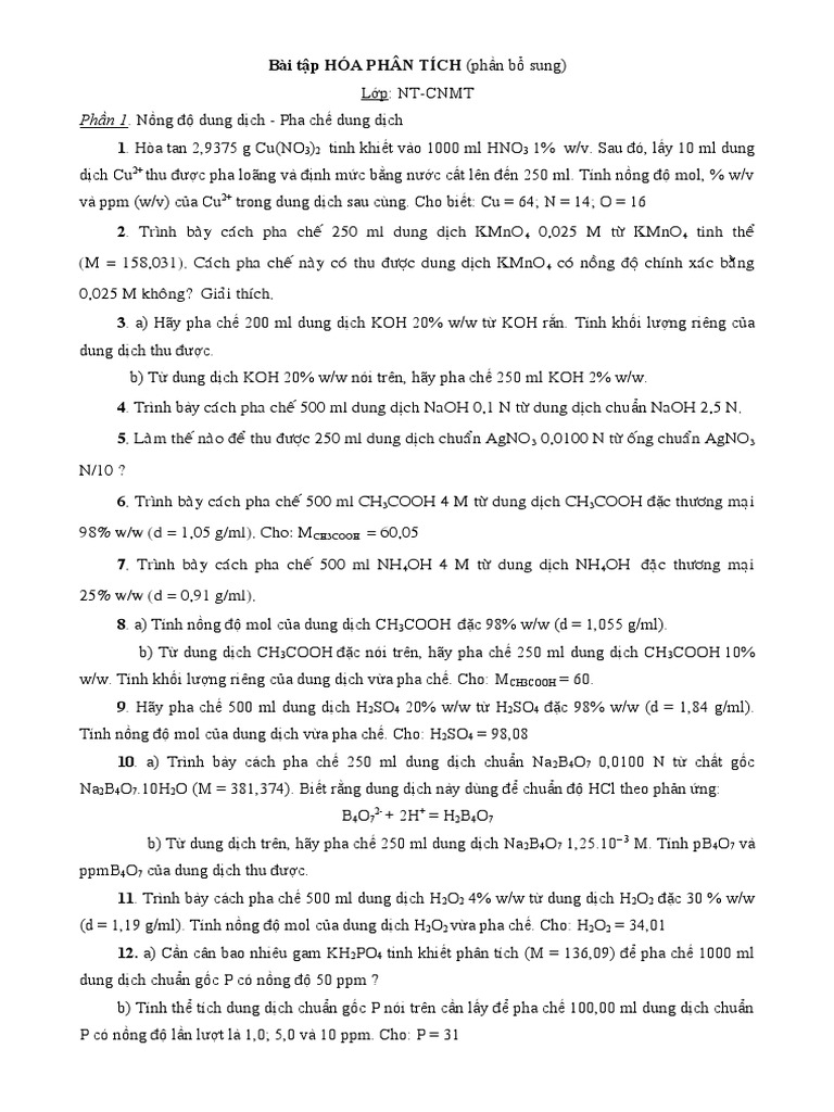 (123doc) Bai Tap Hoa Phan Tich | PDF
