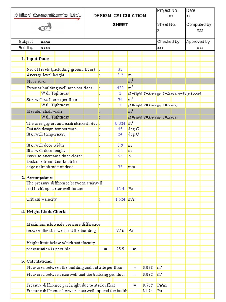 Design Calculation | PDF | Door | Stairs
