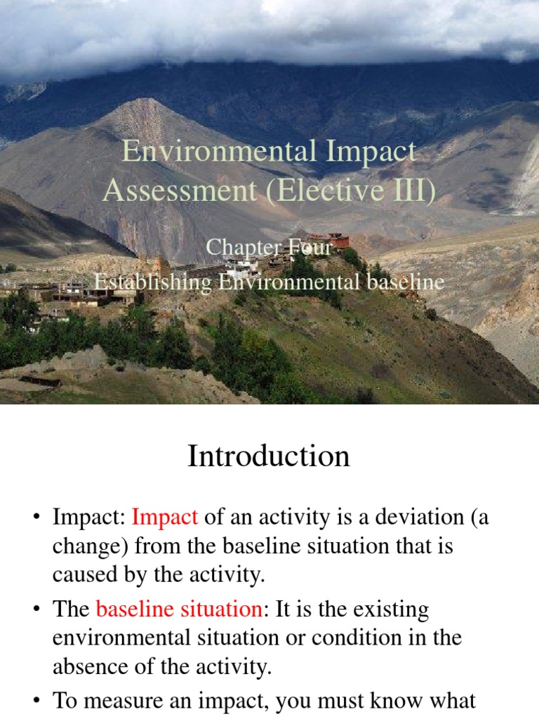 Importance of Baseline Data in EIA | PDF | Environmental Impact ...