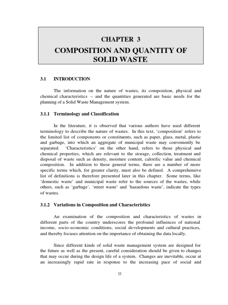 Solid Waste Composition Overview | PDF | Waste Management | Sewage ...