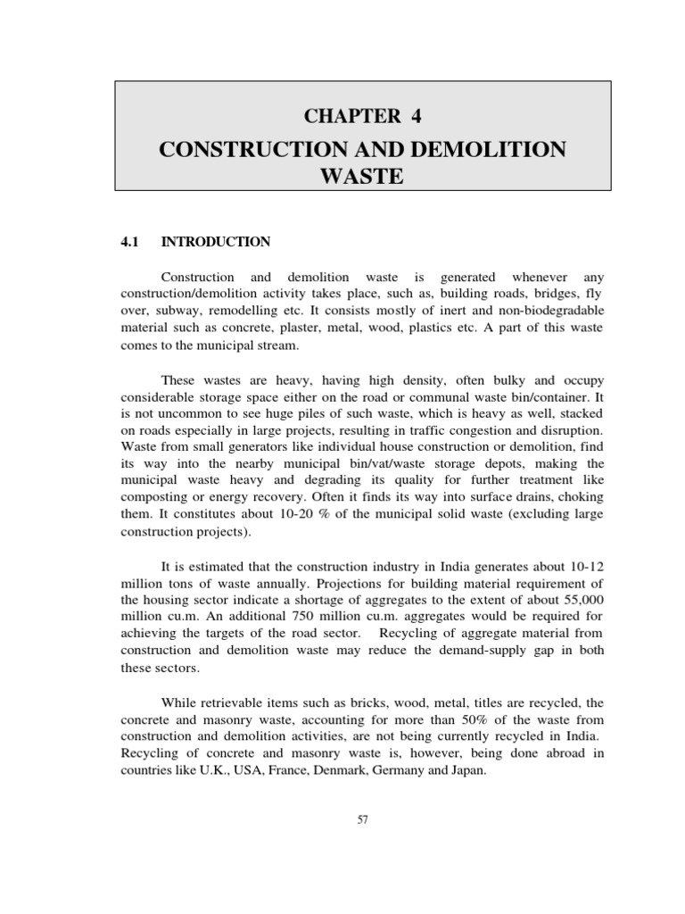 Construction and Demolition Waste Management | PDF | Construction ...