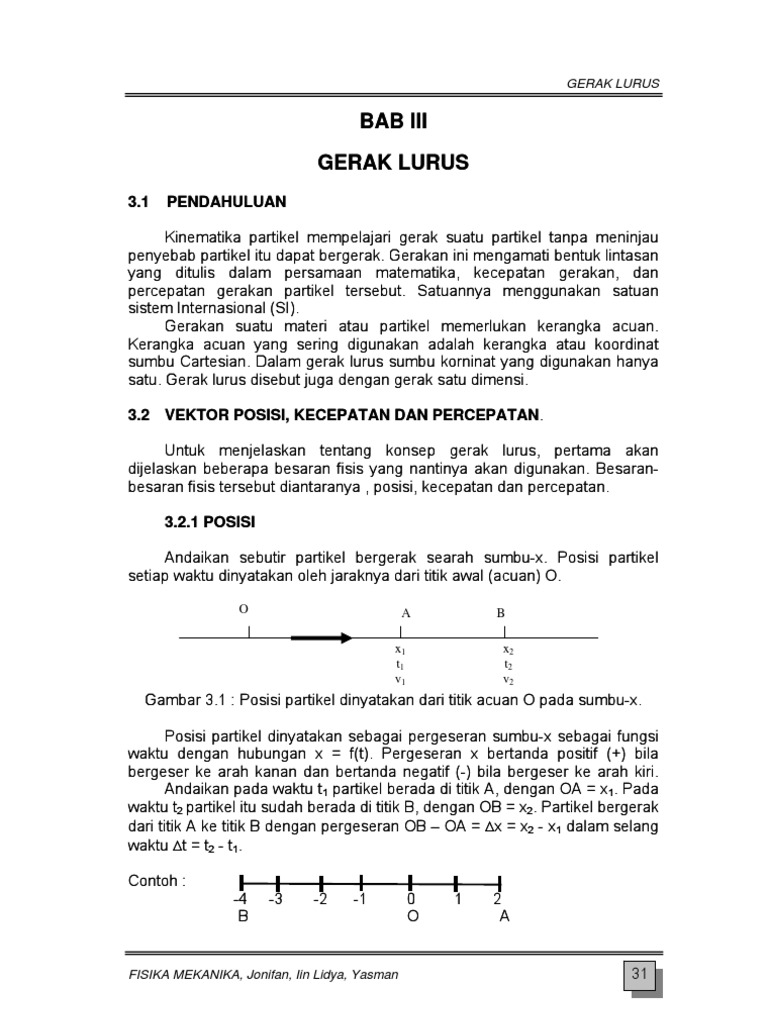 Gerak Lurus | PDF | Metode & Bahan Ajar